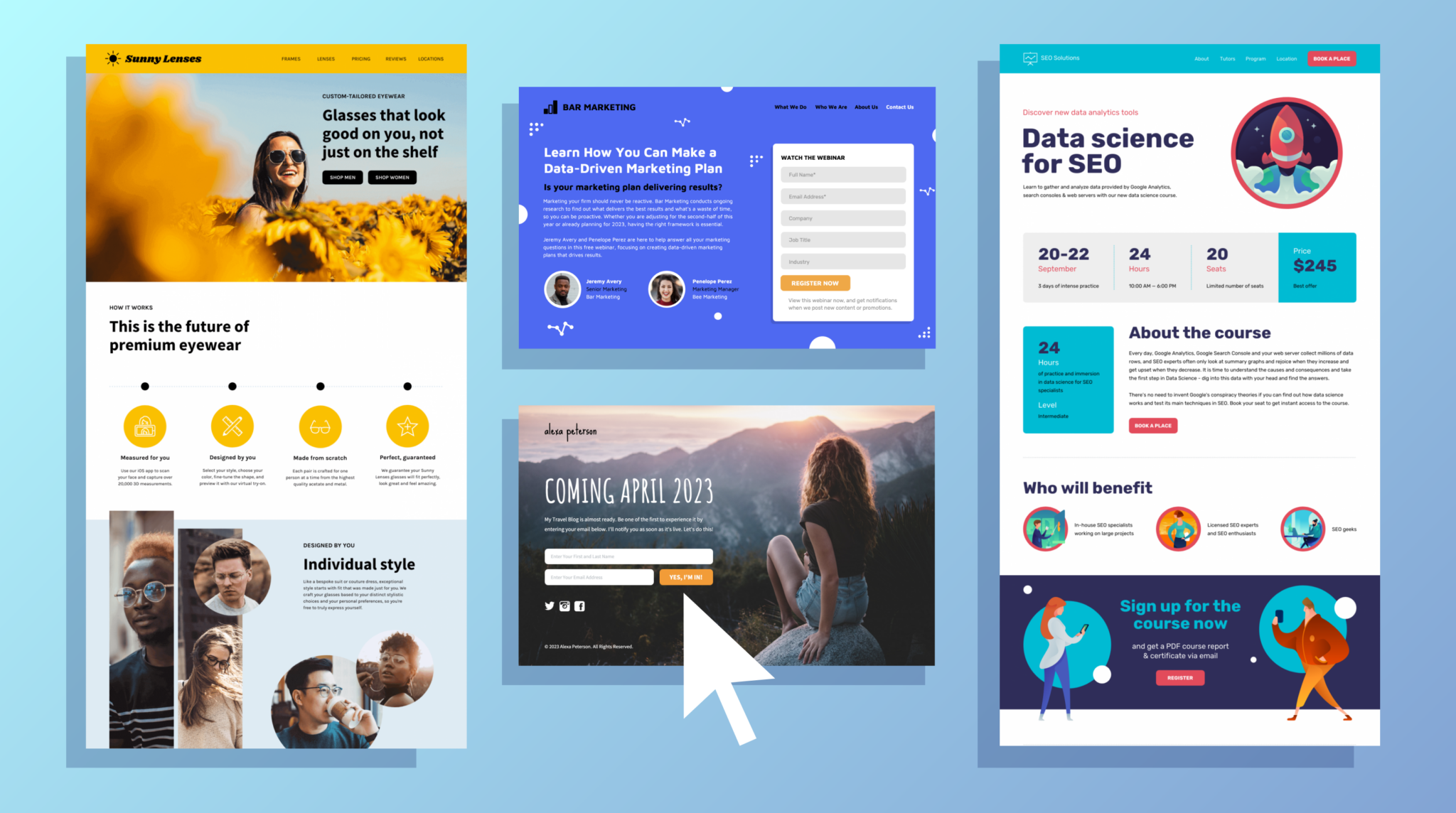 20+ Contoh Landing Page Profesional dengan Desain Keren